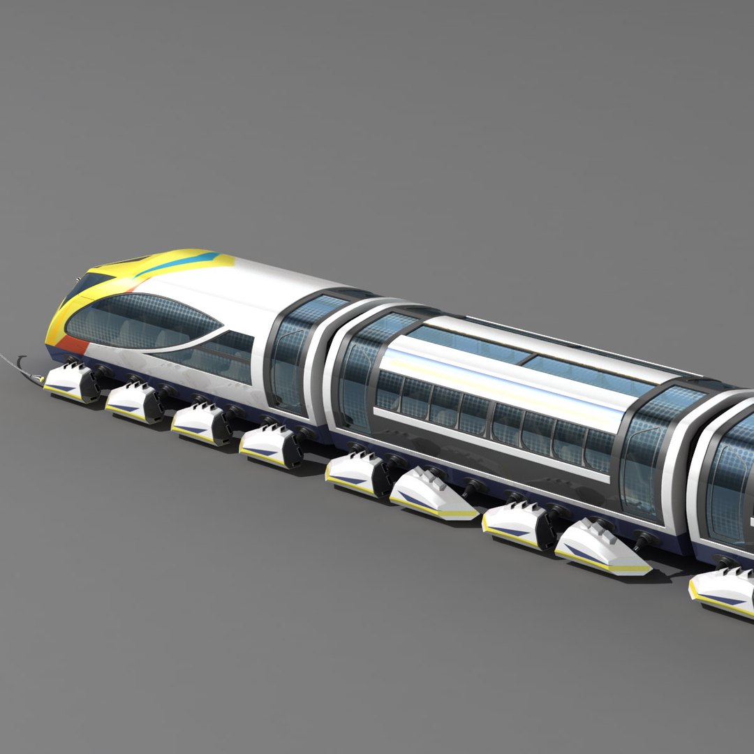 3d Model Futuristic Train