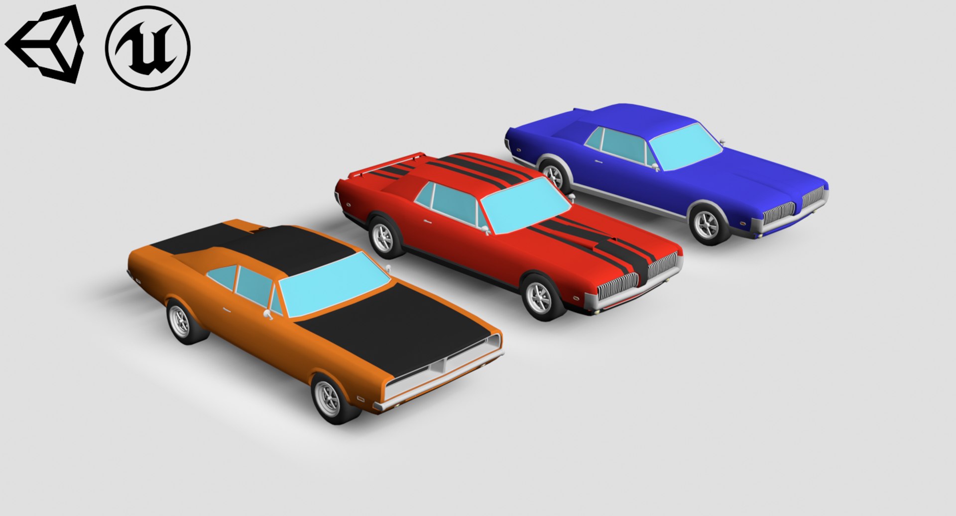Muscle Car Pack 3D Model - TurboSquid 1605999