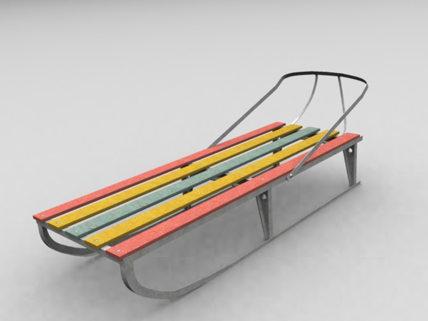 Aluminium Sledge 3d Max