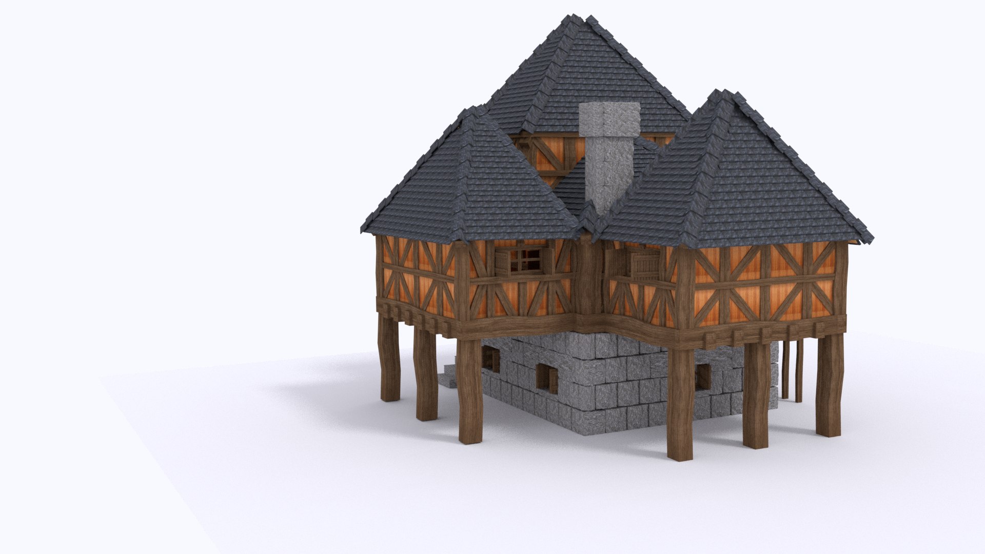 Medieval House Obj