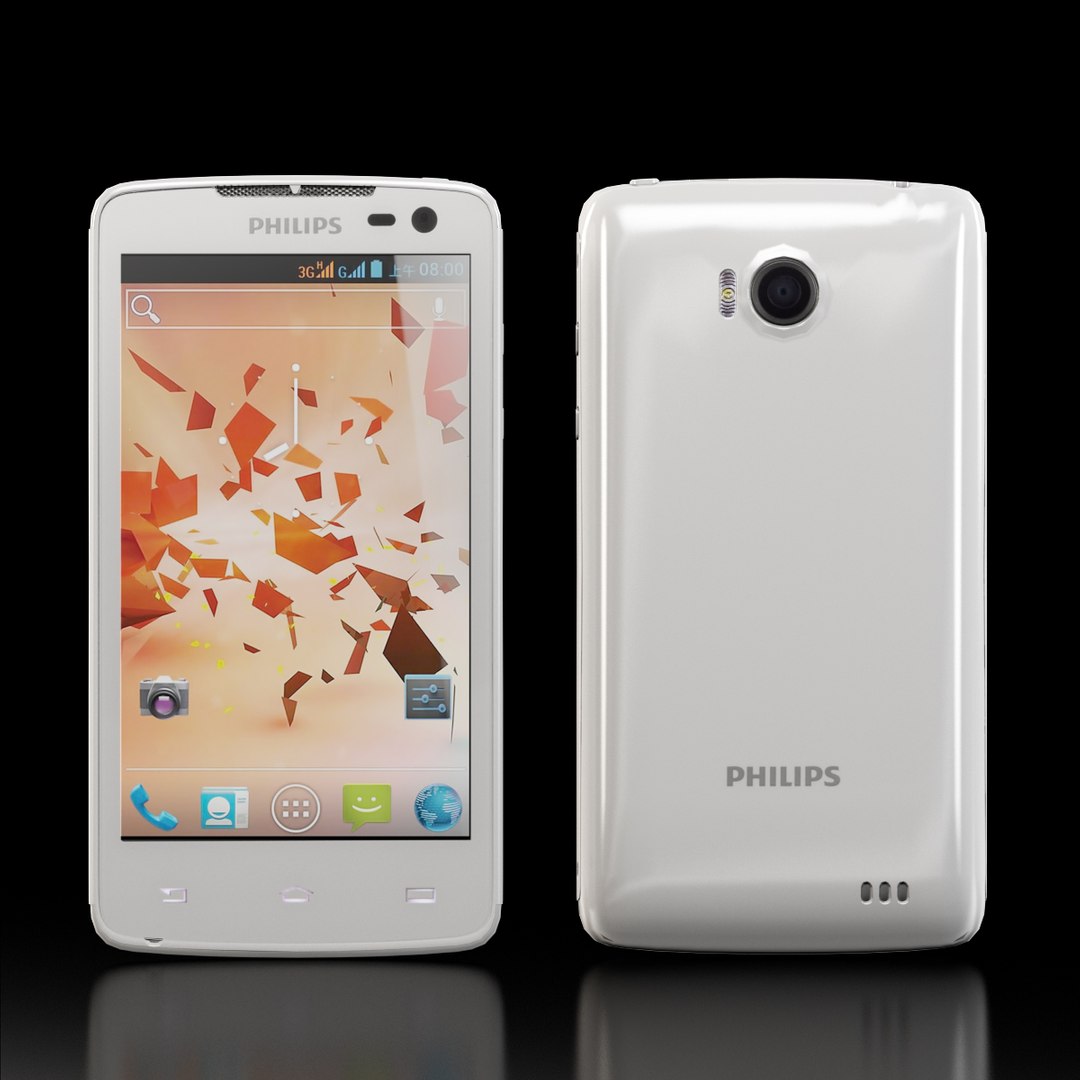 Low-poly Philips Xenium W732 3d Max