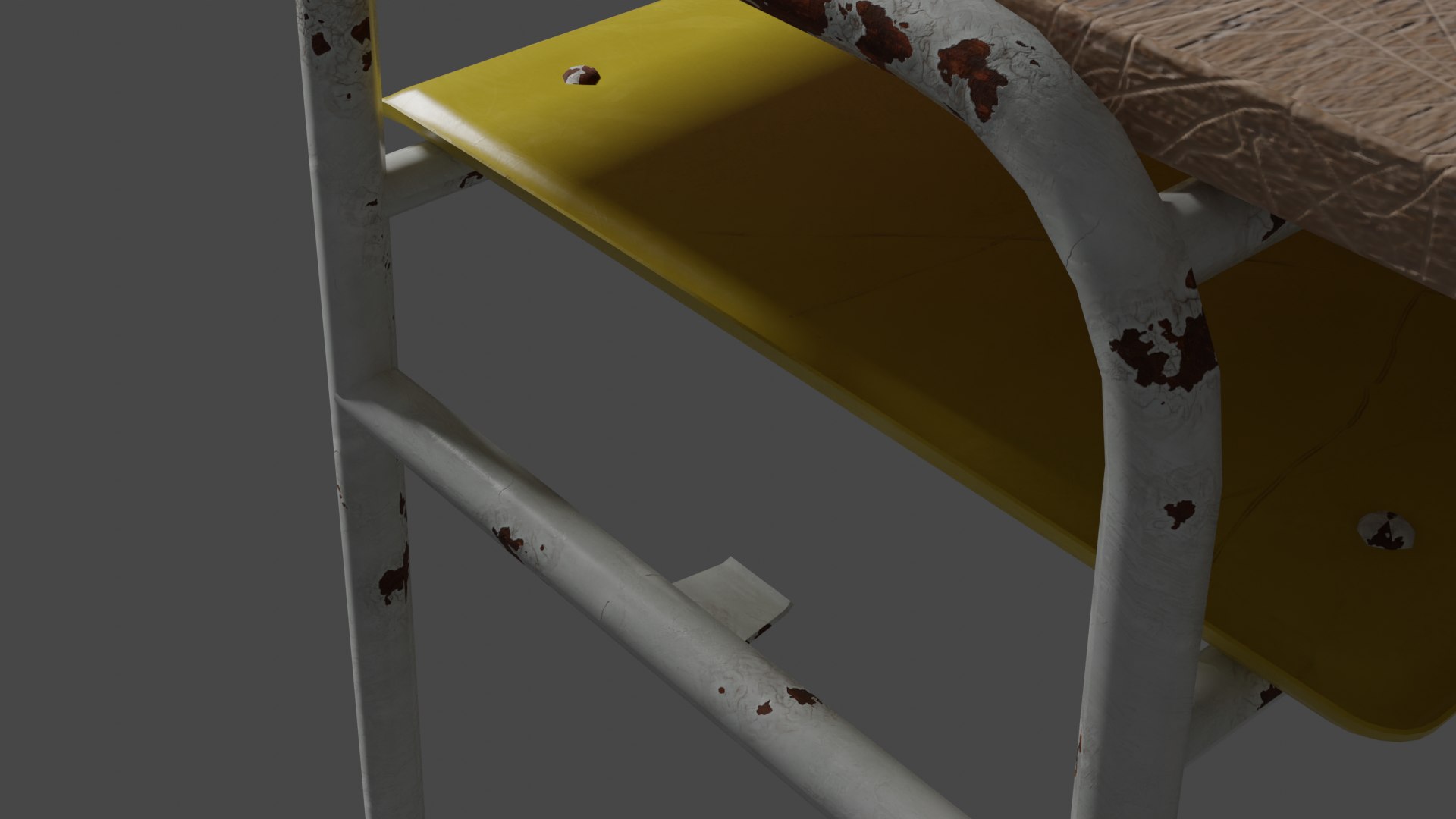 3D Vintage Communist-Era School Desk - TurboSquid 2299219