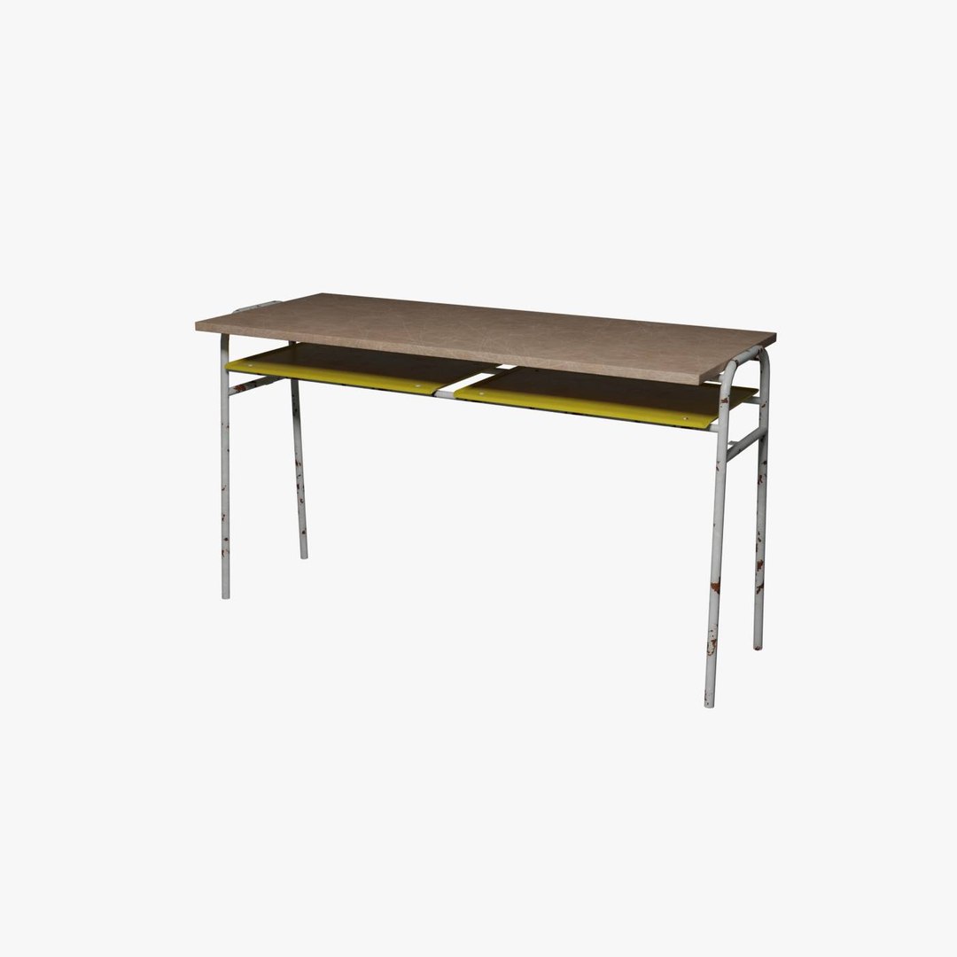 3D Vintage Communist-Era School Desk - TurboSquid 2299219