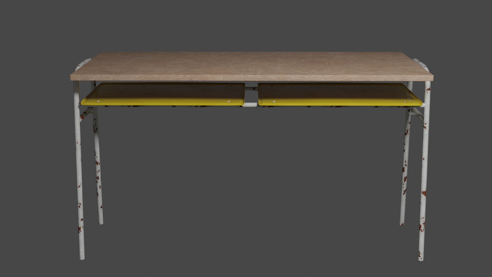3D Vintage Communist-Era School Desk - TurboSquid 2299219