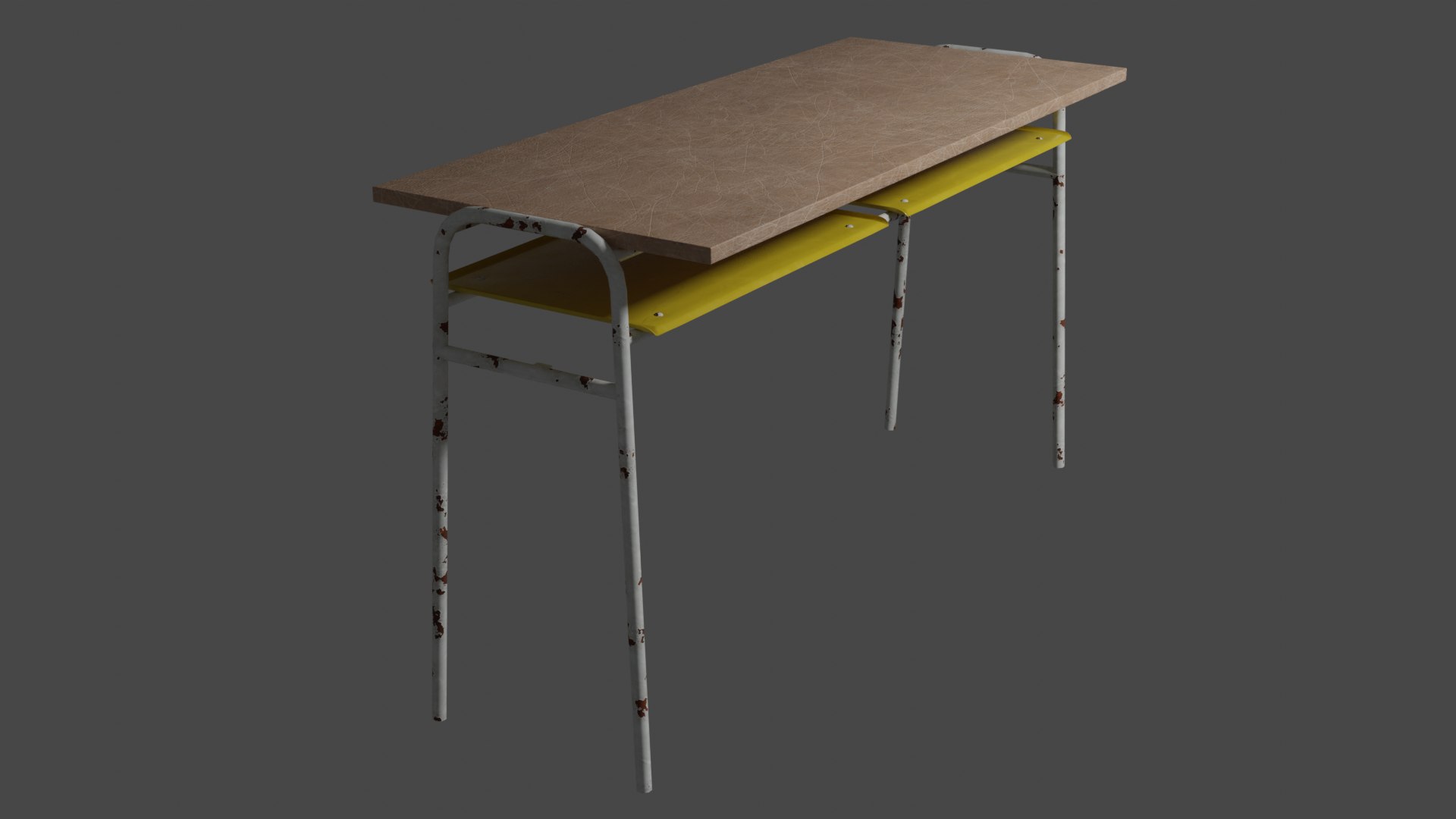 3D Vintage Communist-Era School Desk - TurboSquid 2299219