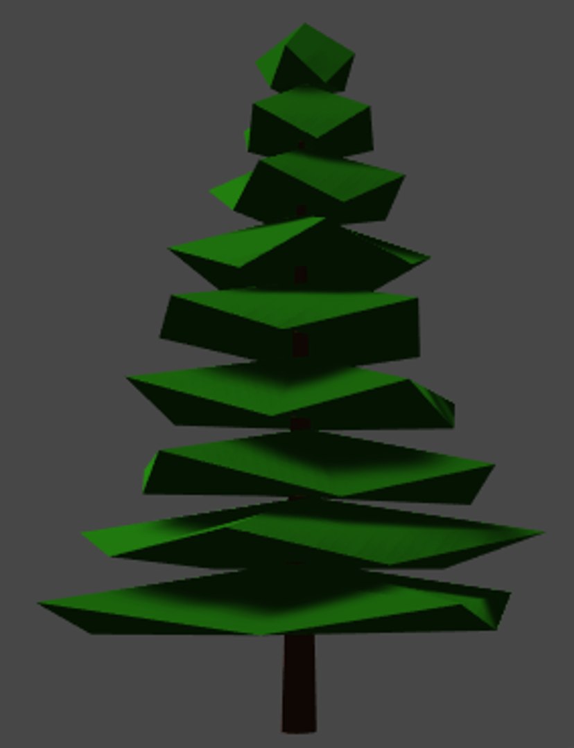 pine fir tree obj