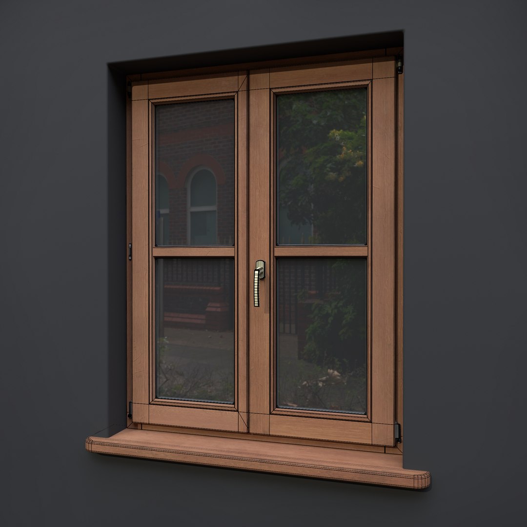 3D Wood Window - TurboSquid 2163523