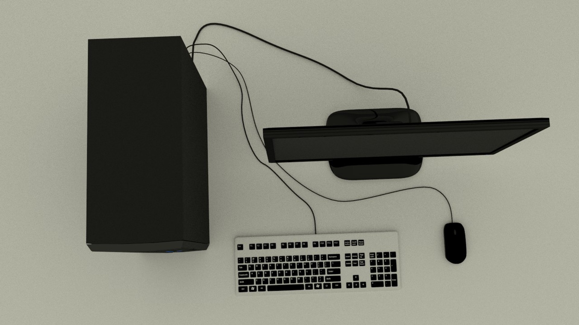 Computer Widescreen Monitor 3ds