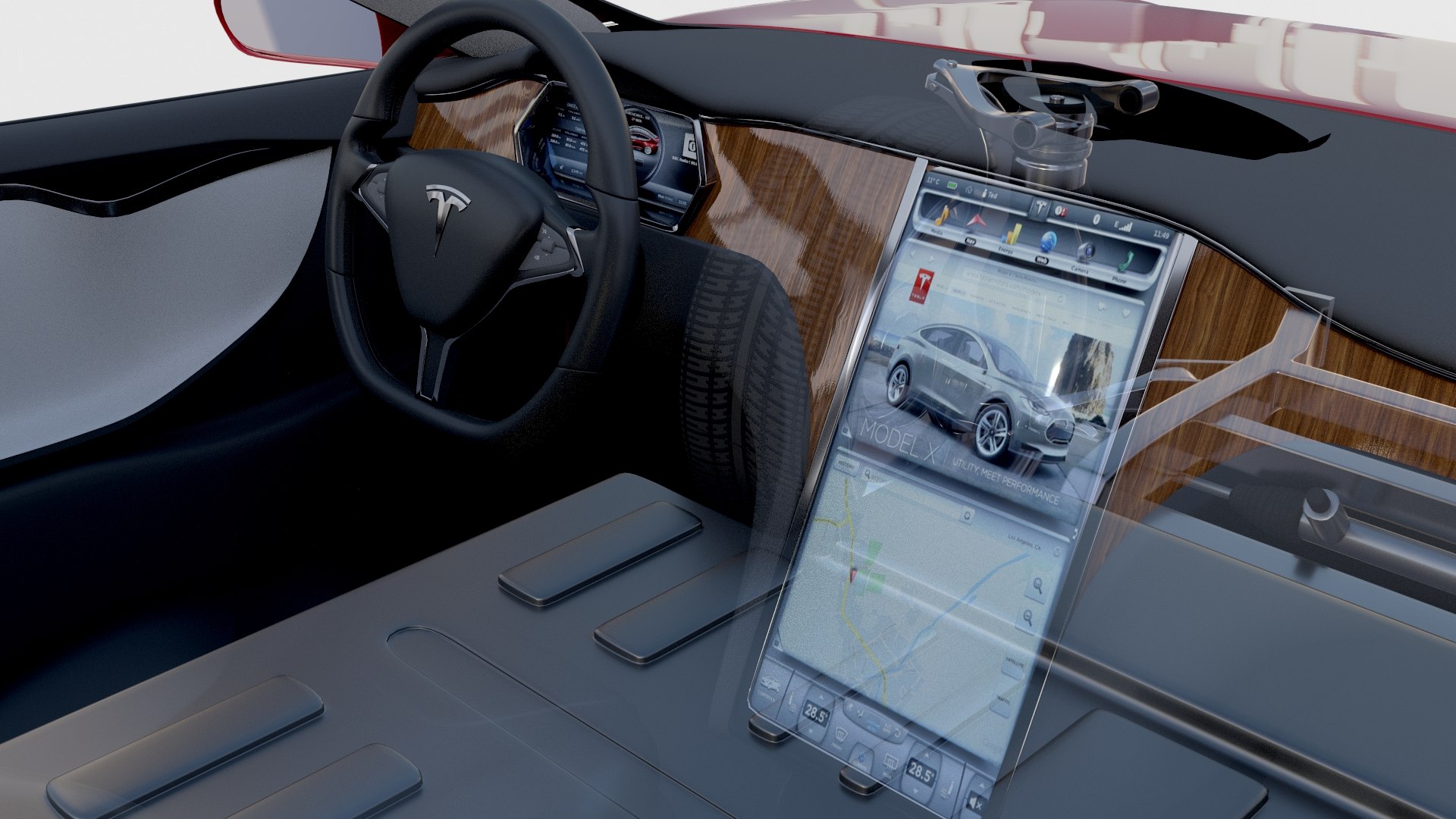 Pack Tesla 3 S Interior 3D Model - TurboSquid 1154308