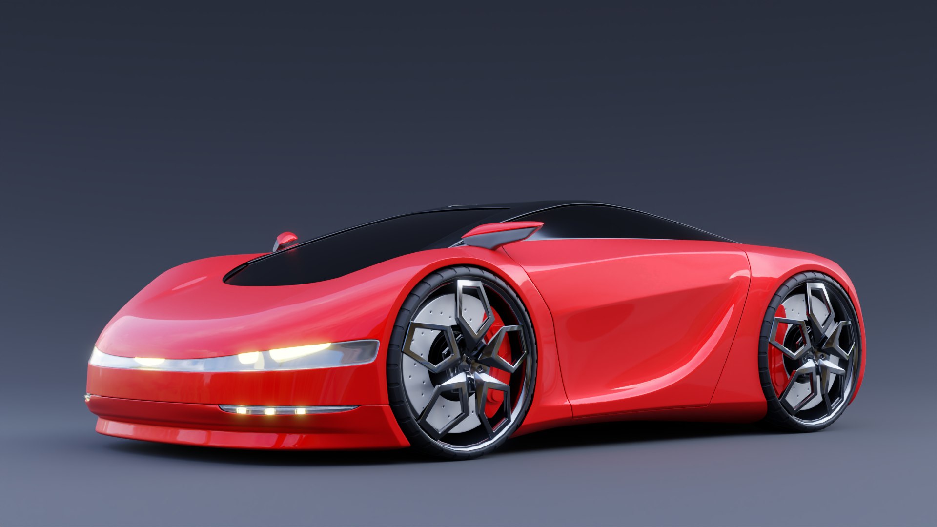 3D Model Concept Car Scene - TurboSquid 2267230