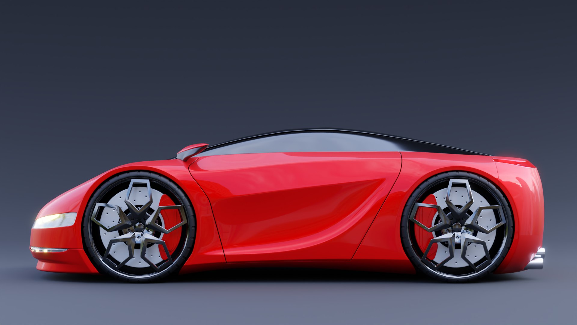 3D Model Concept Car Scene - TurboSquid 2267230