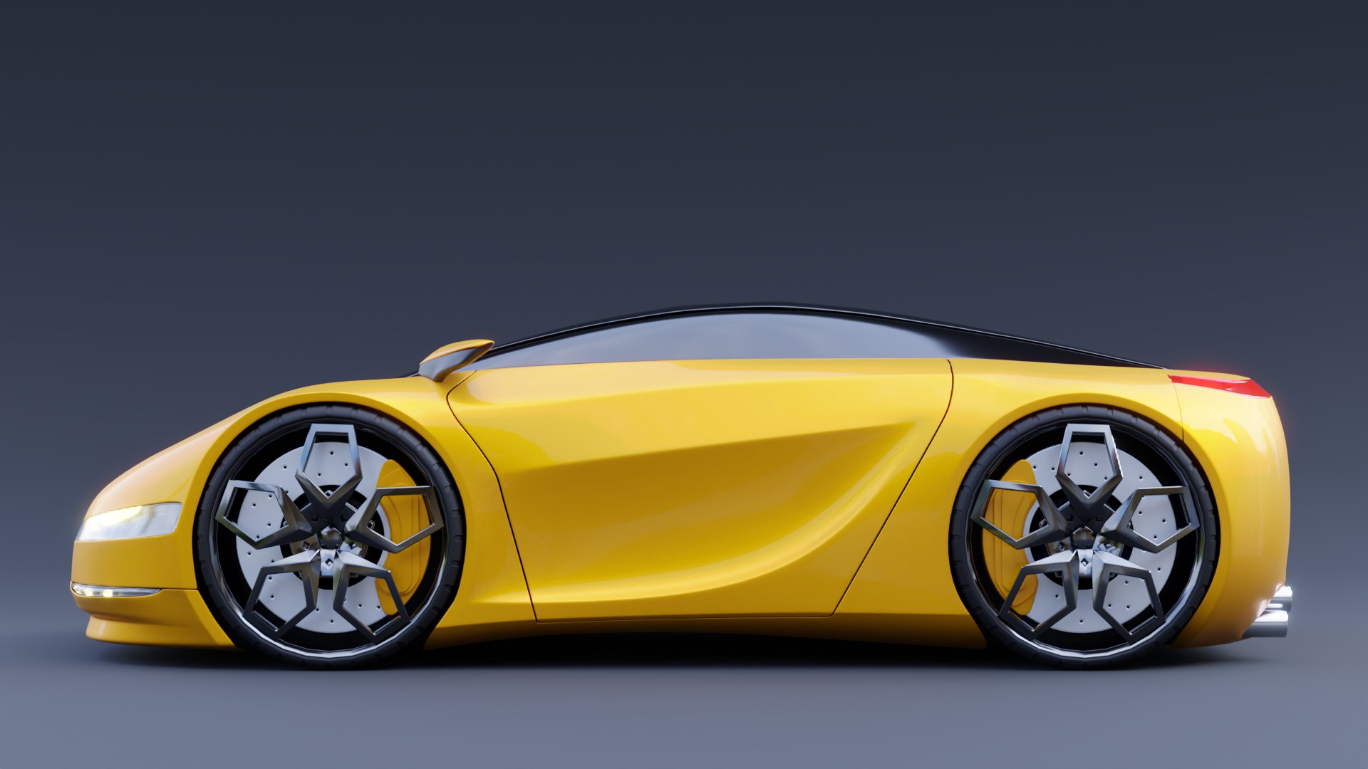 3D Model Concept Car Scene - TurboSquid 2267230