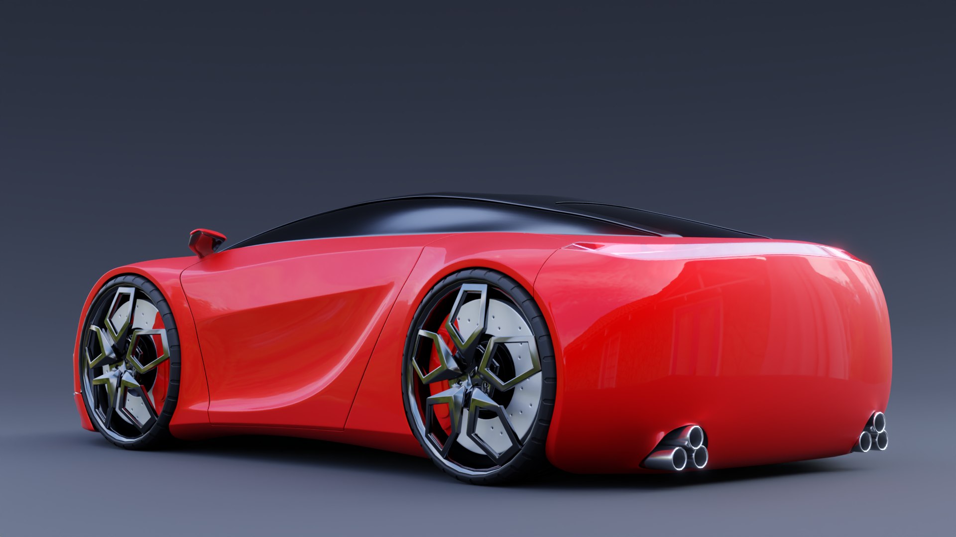 3D Model Concept Car Scene - TurboSquid 2267230