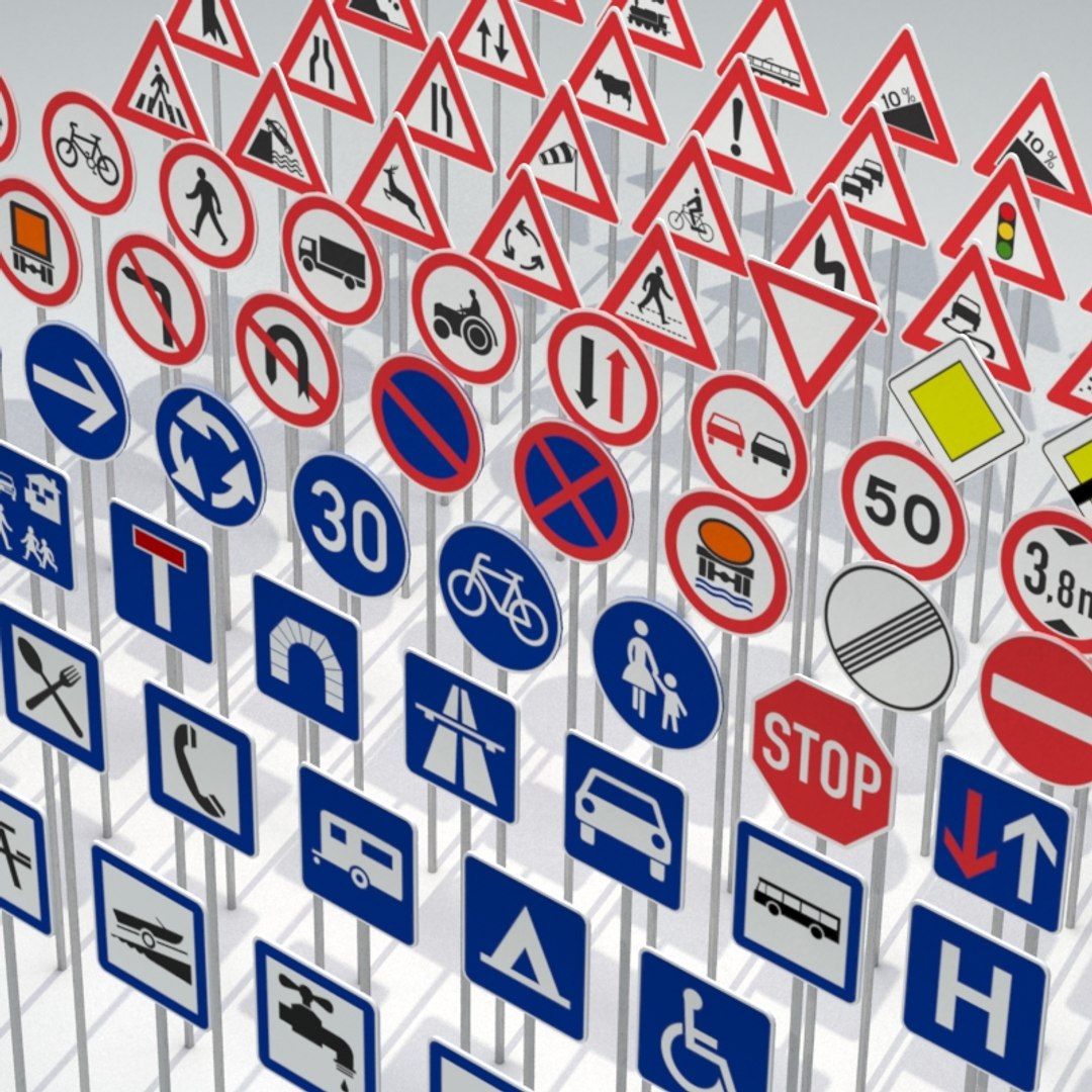 Traffic Signs 3d Model