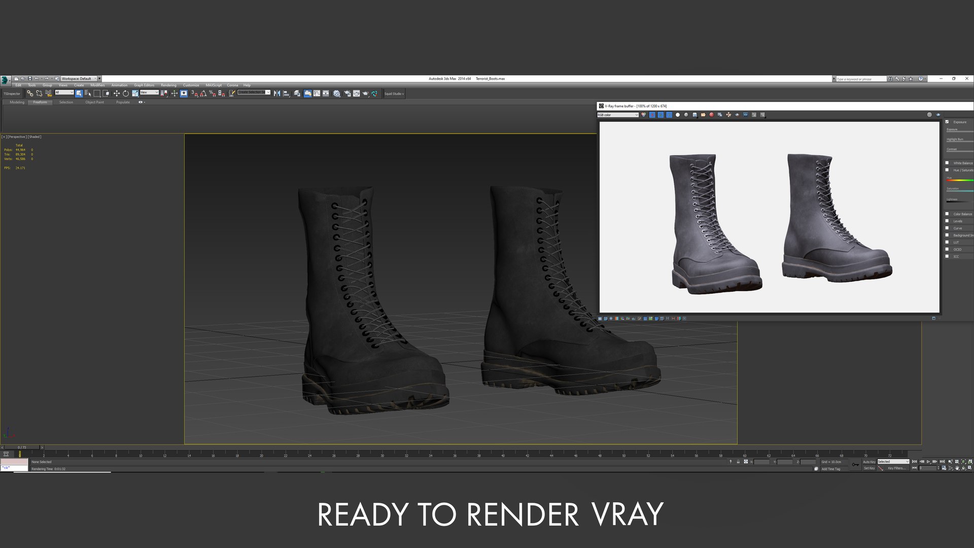 3D Terrorist Boots - Middle - Low Poly - TurboSquid 1923730