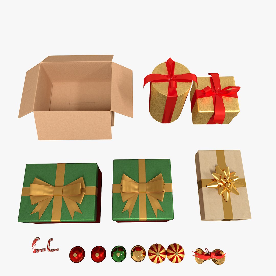 3D Holiday Gift Christmas Model - TurboSquid 1675007