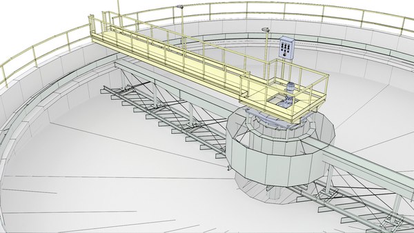 3D Circular Treatment Plant Low Poly Game 2 - TurboSquid 1775951