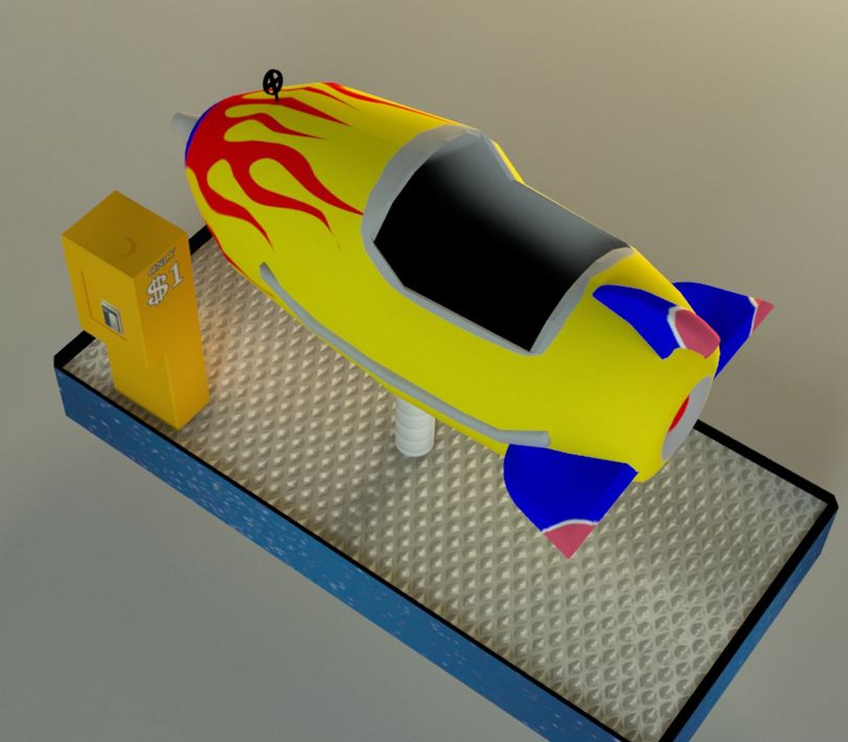 Childrens Space Ship Ride 3d Obj