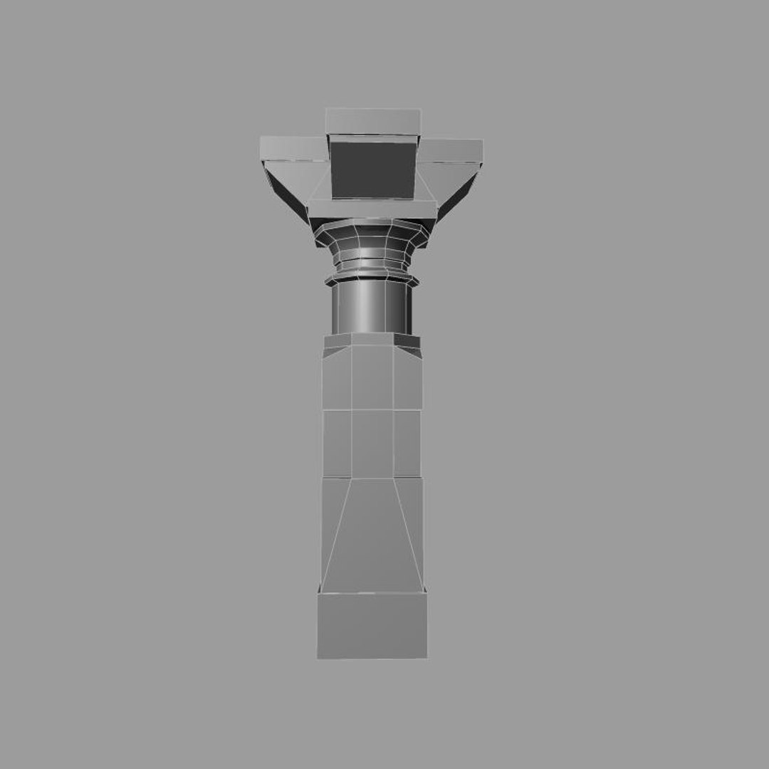 3d Model Stone Pillar 1
