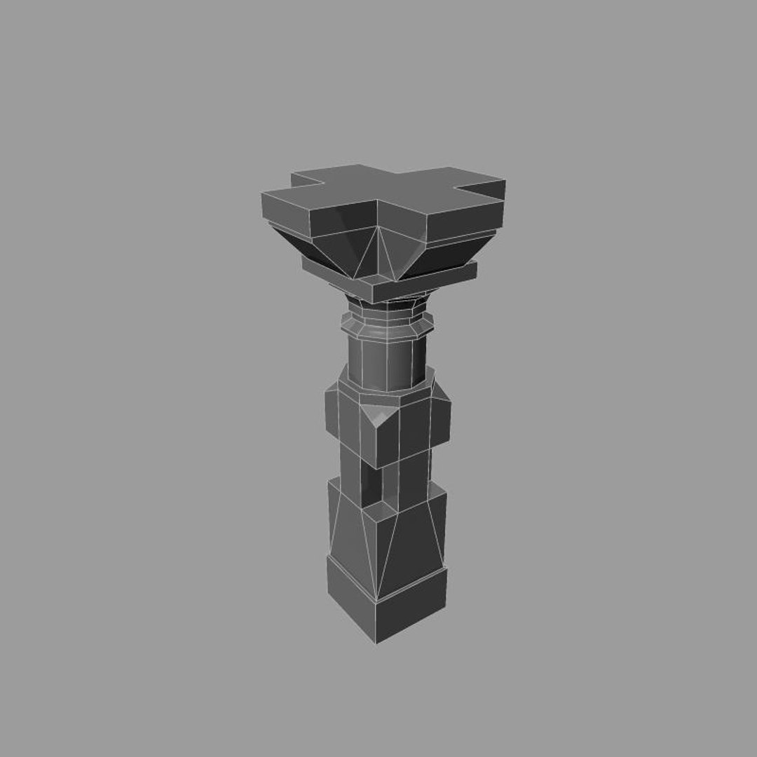 3d Model Stone Pillar 1