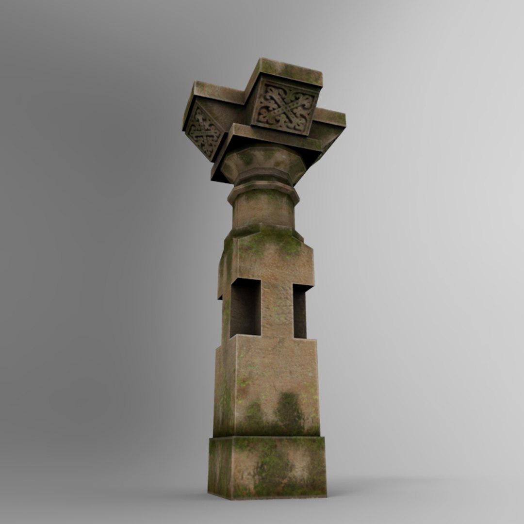 3d Model Stone Pillar 1