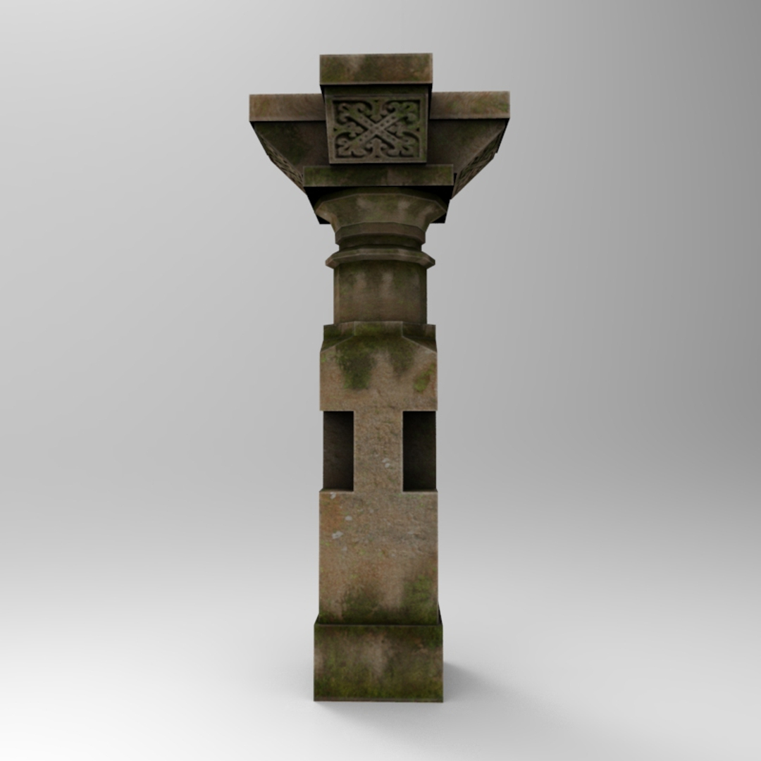 3d Model Stone Pillar 1