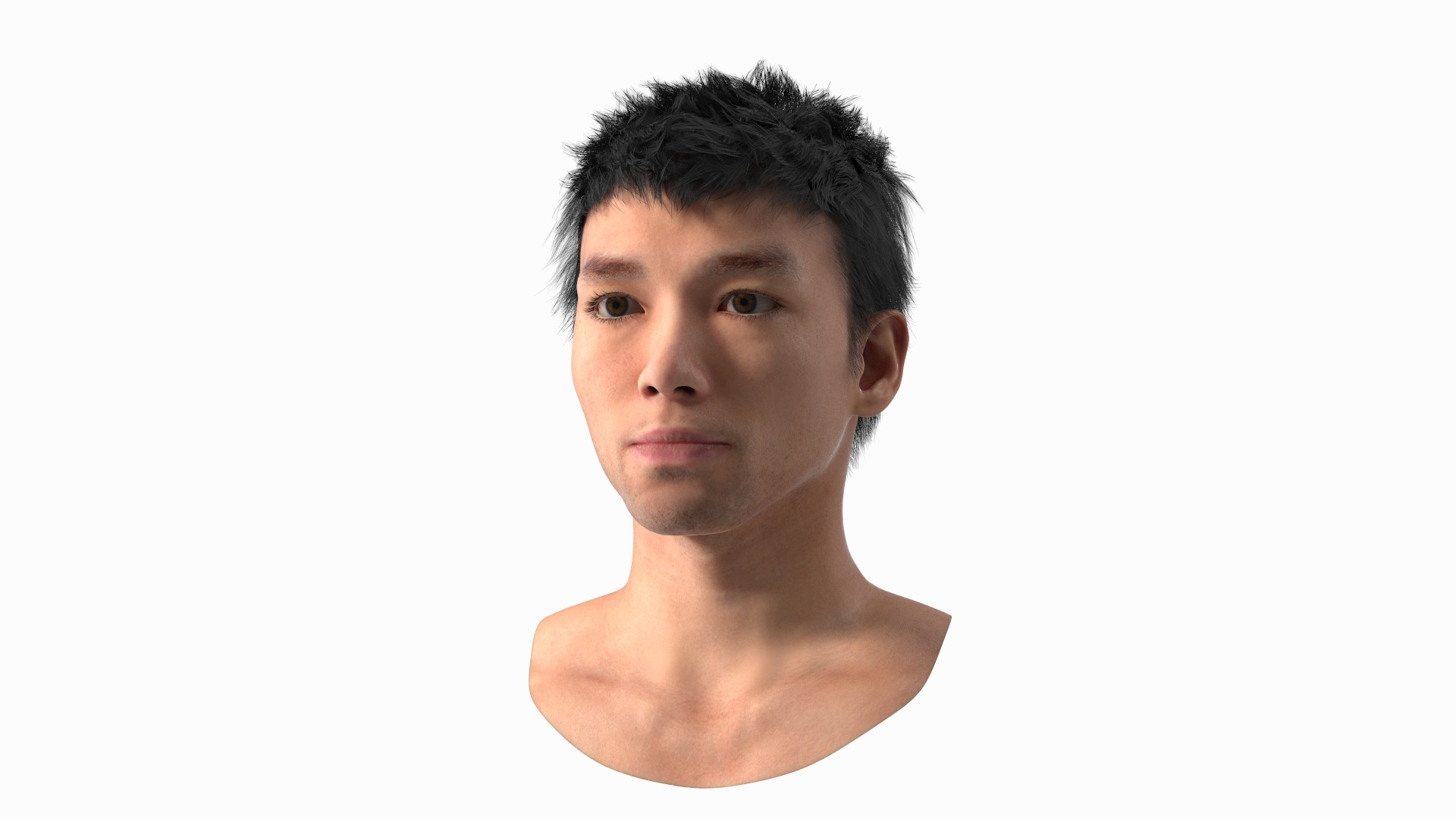 3D Head Of Asian Male - TurboSquid 2296432