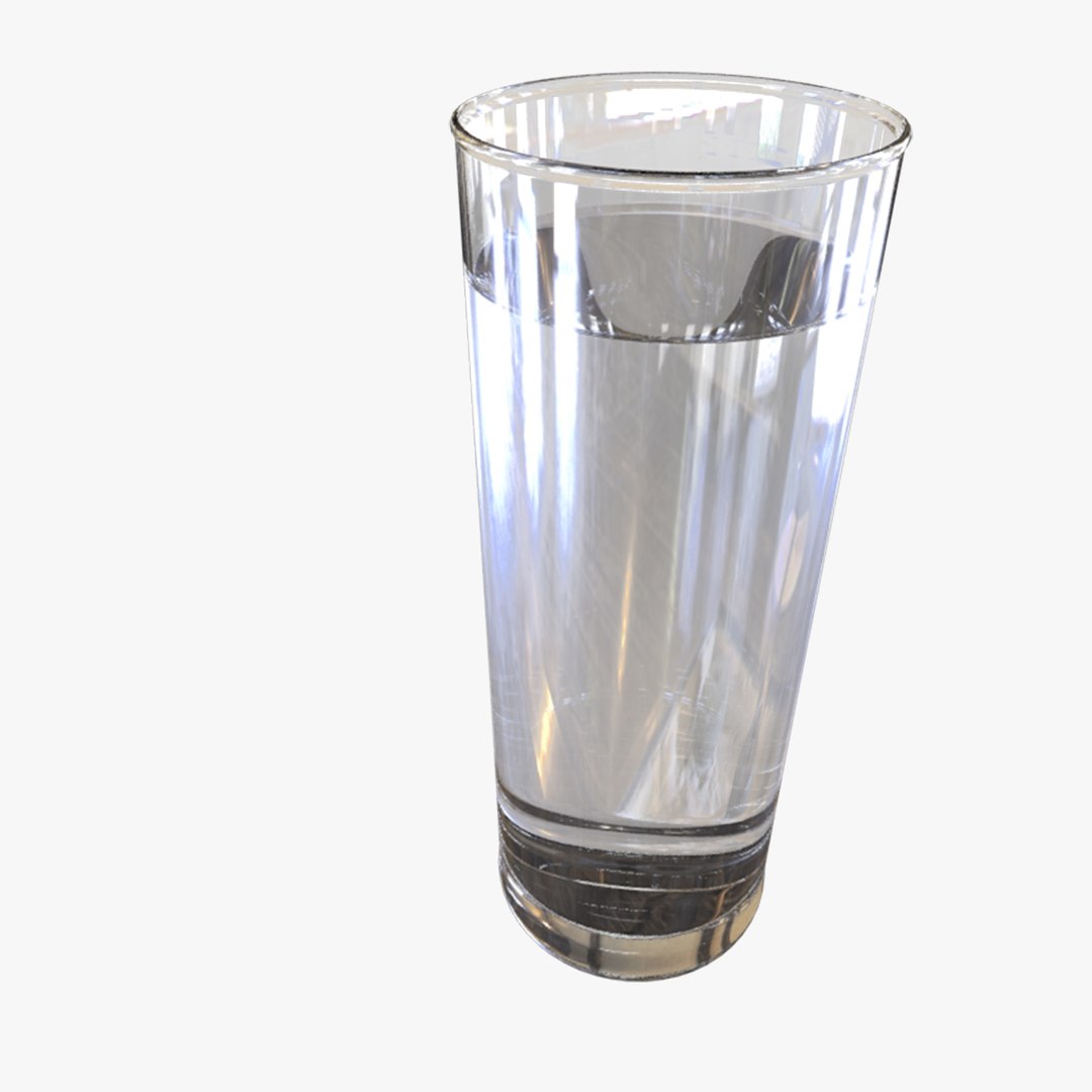 3d Glass Water Ice Cubes