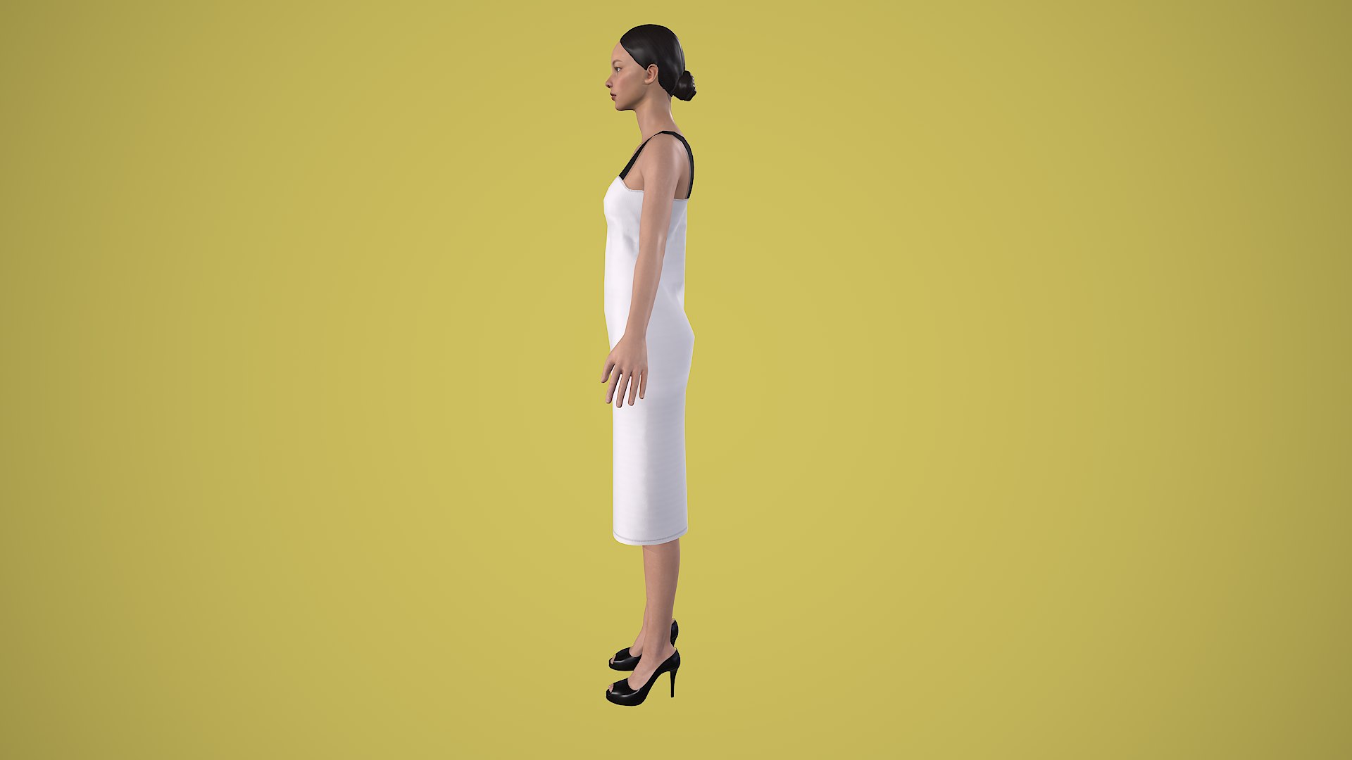 Outfit set with Yellow Mexican skull pattern 2 pieces 3D model ...