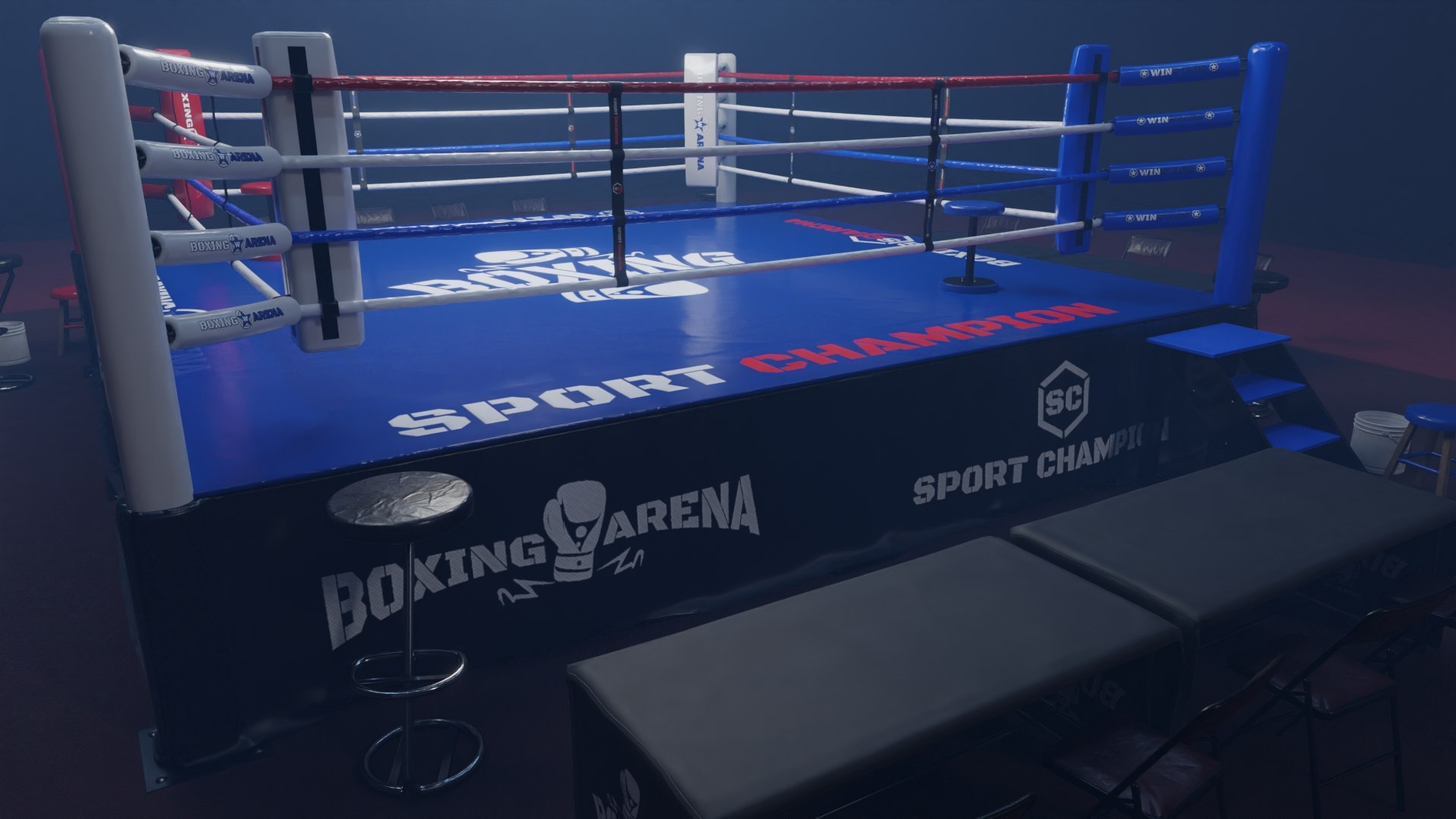3D BOXING ARENA Game Ready Asset Pack Volume 1 - TurboSquid 2094218