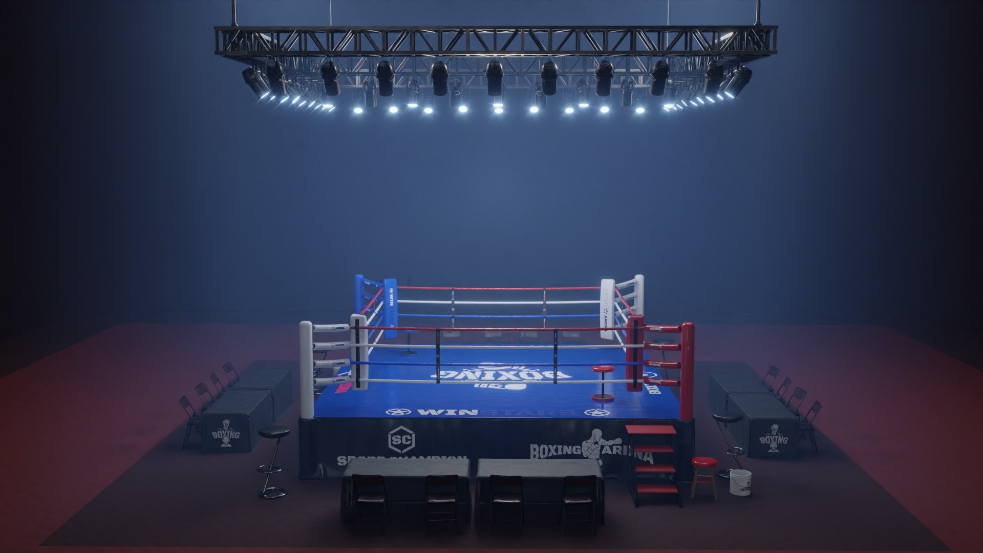 3D BOXING ARENA Game Ready Asset Pack Volume 1 - TurboSquid 2094218