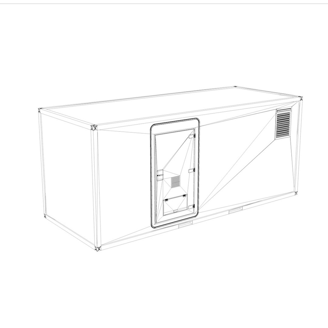 3d Model 20ft Office Container