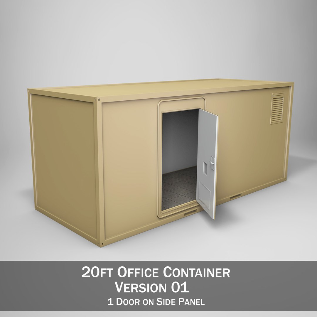 3d Model 20ft Office Container