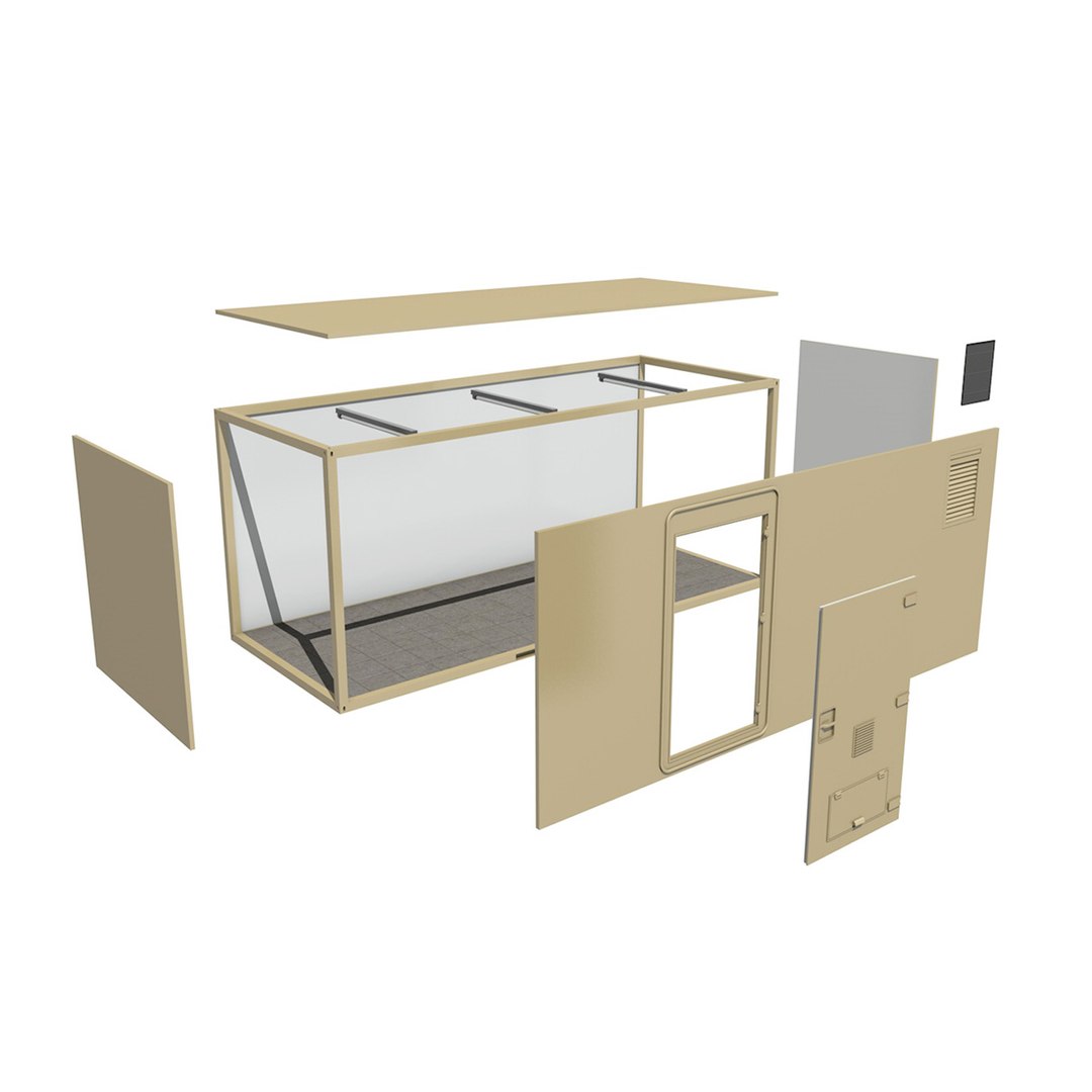 3d Model 20ft Office Container