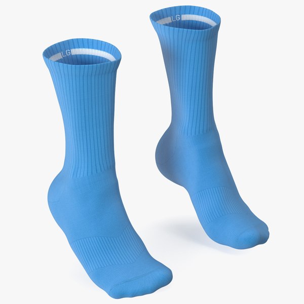modelo 3d Long Socks Nike Blue on The Foot Standing Toes - TurboSquid ...