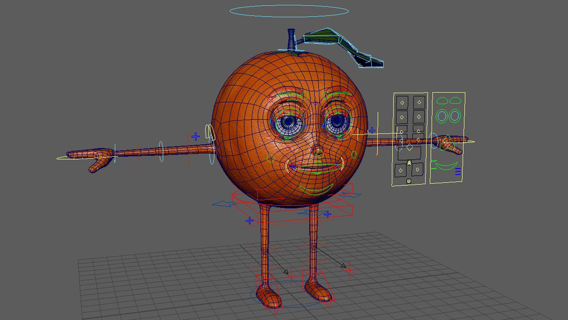 3D Model Orange Fruit 3D Character - TurboSquid 2158466