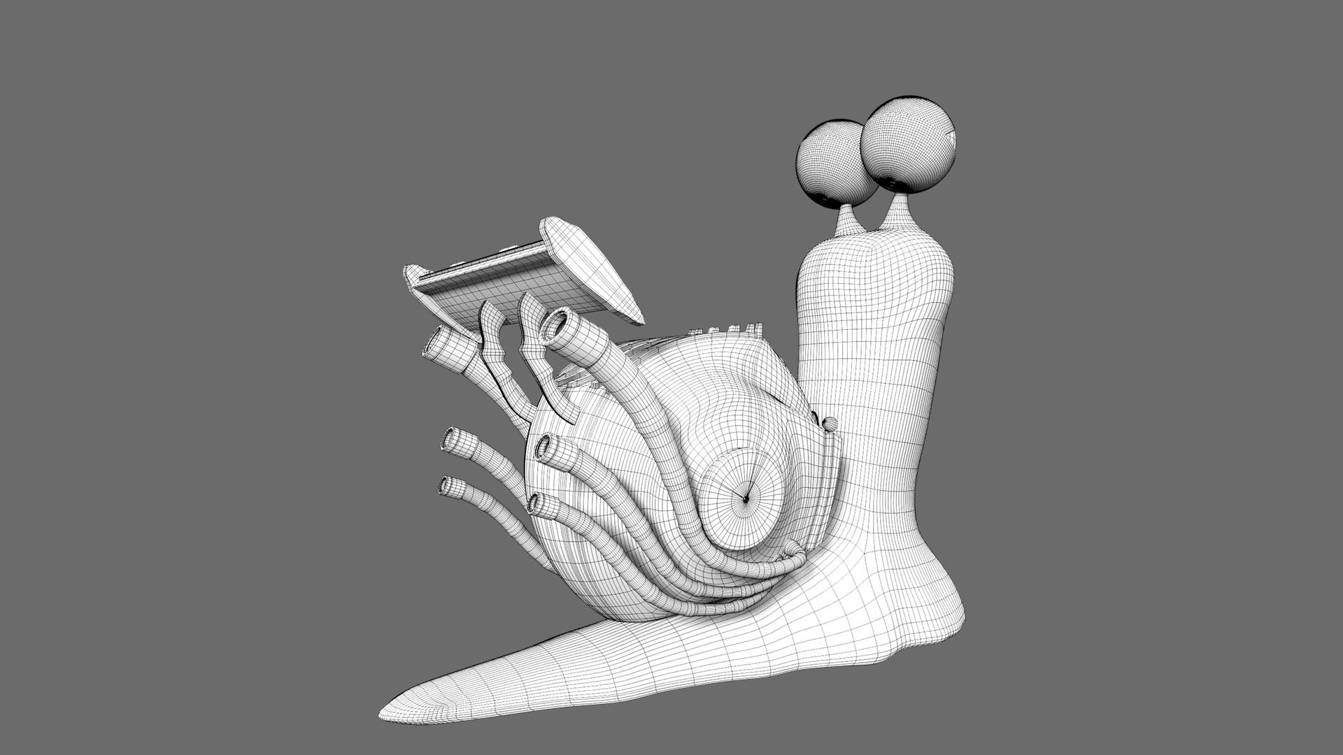 Cartoon Snail Racing Turbo Car 3D - TurboSquid 2105214