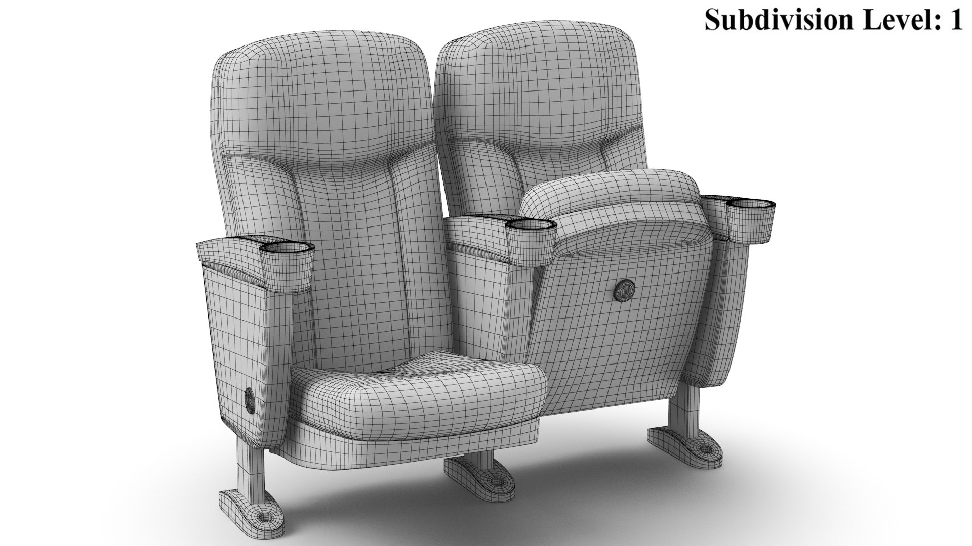 3D Real Theater Chair Model - TurboSquid 1634615
