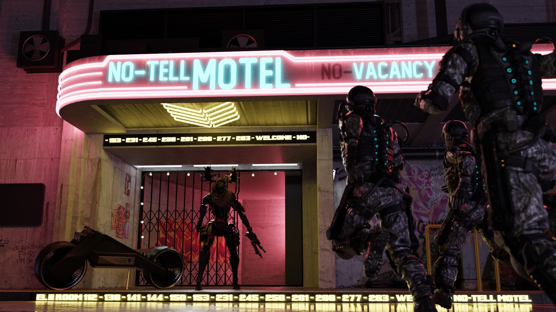 Cyberpunk Street Scene - High Detail 3D - TurboSquid 1807990