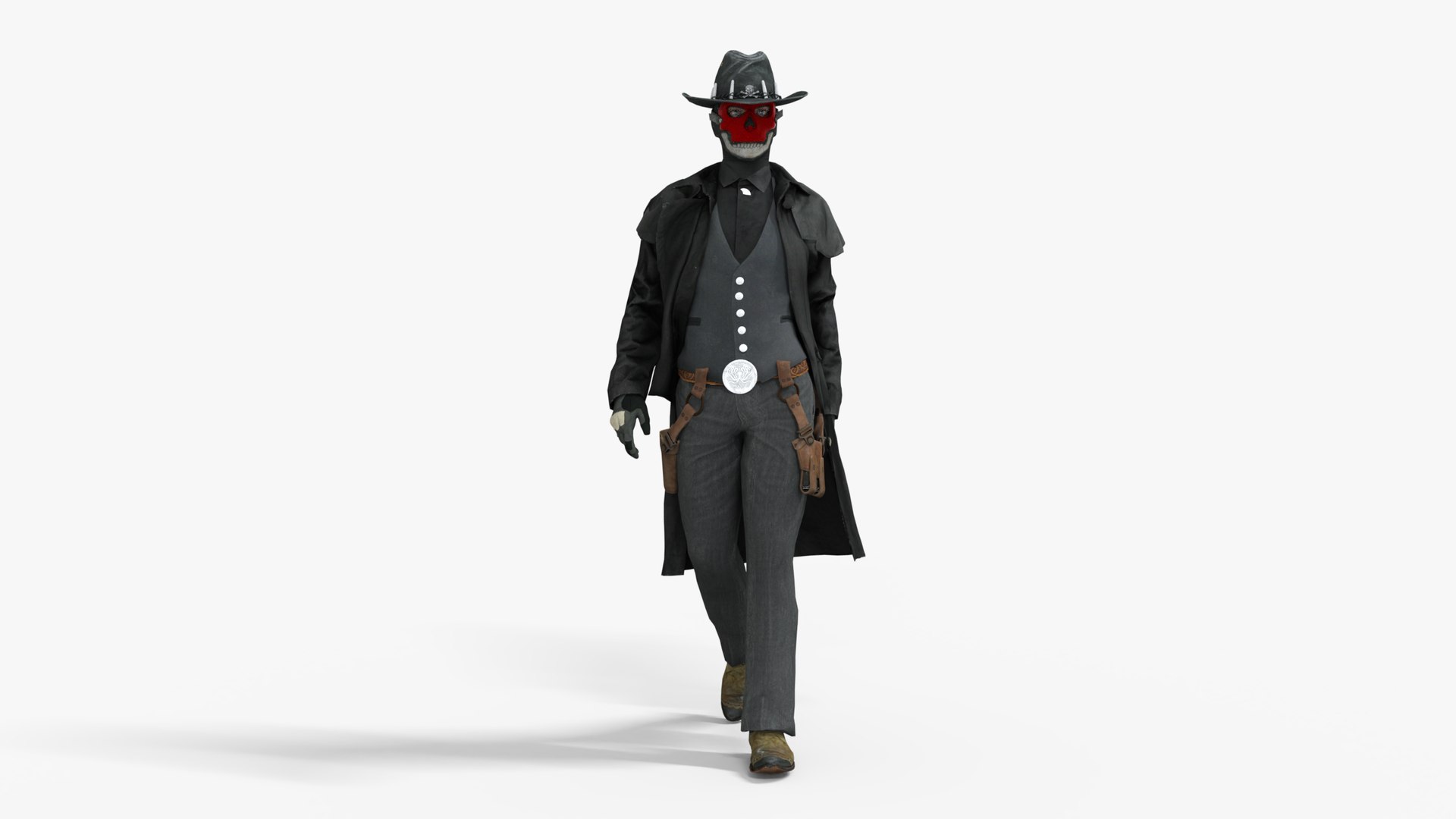Gunslinger Ghost - Call Of Duty Modern Warfare Low-poly 3D Model ...