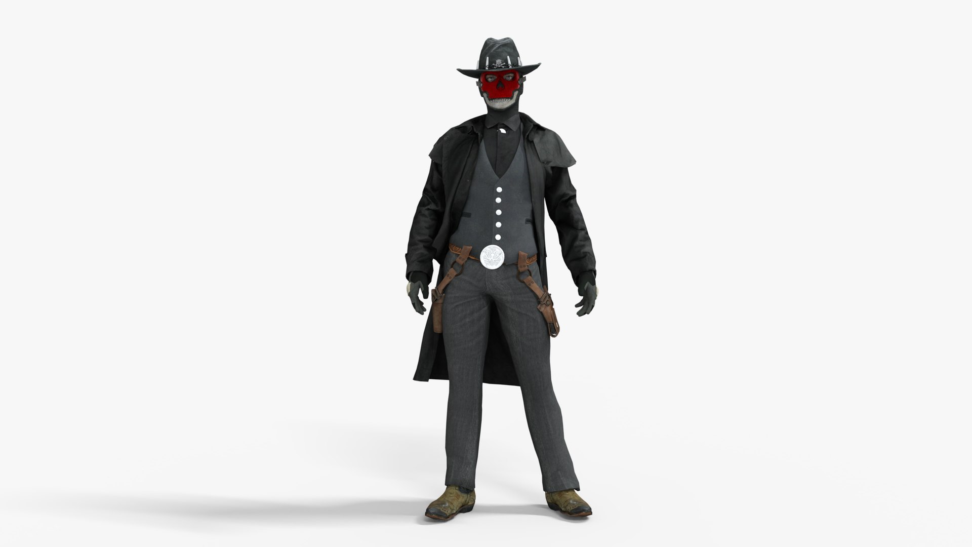 Gunslinger Ghost - Call Of Duty Modern Warfare Low-poly 3D Model ...