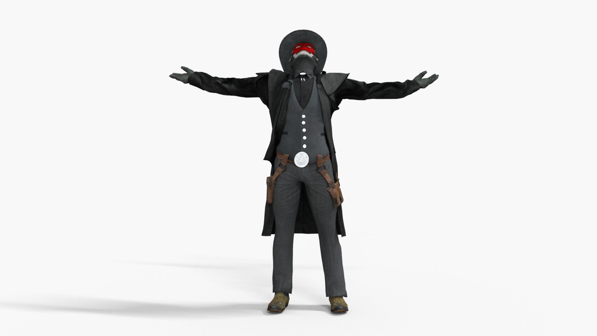 Gunslinger Ghost - Call Of Duty Modern Warfare Low-poly 3D Model ...