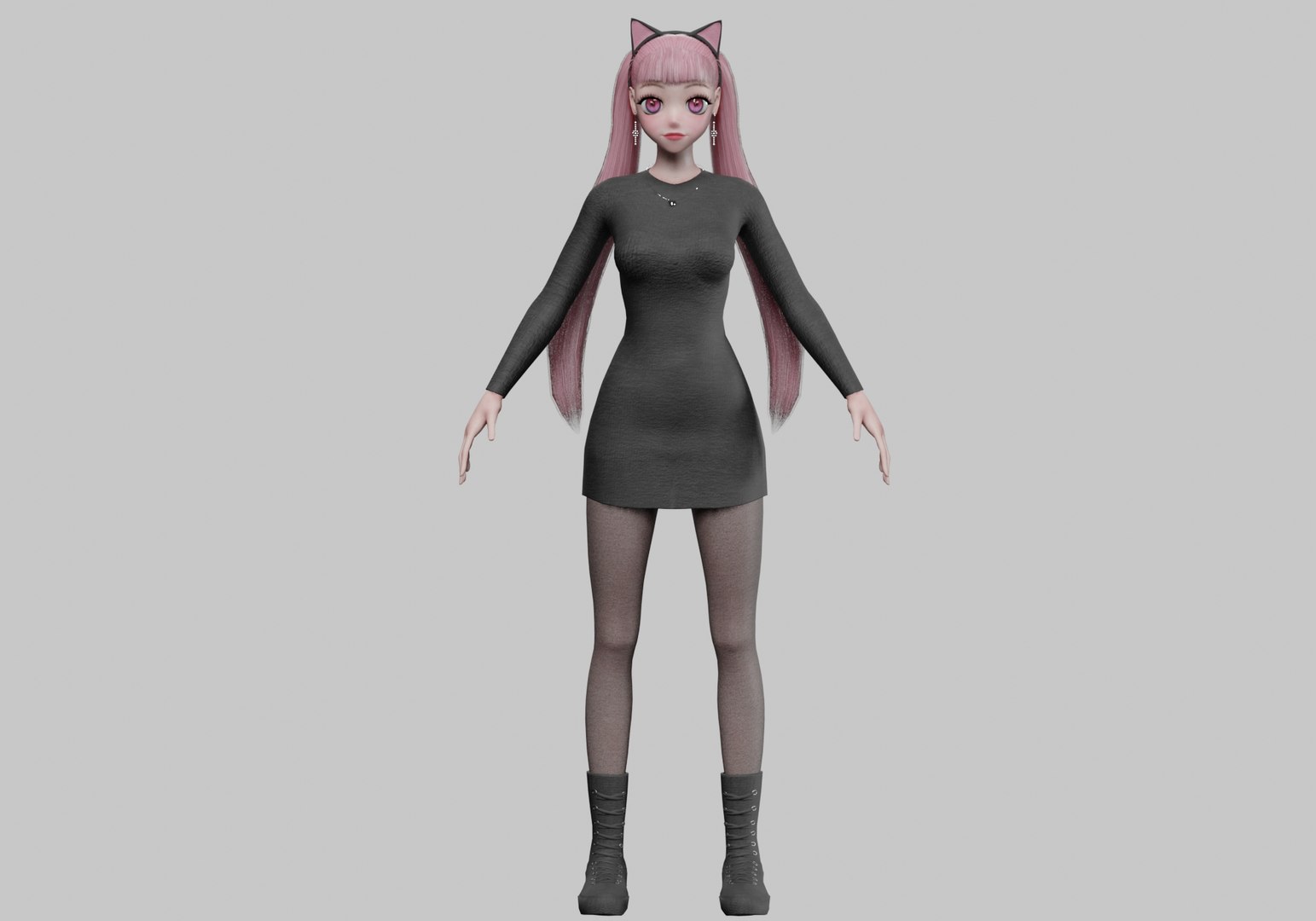 Cute Basic Girl V29765 3D Model - TurboSquid 2269218