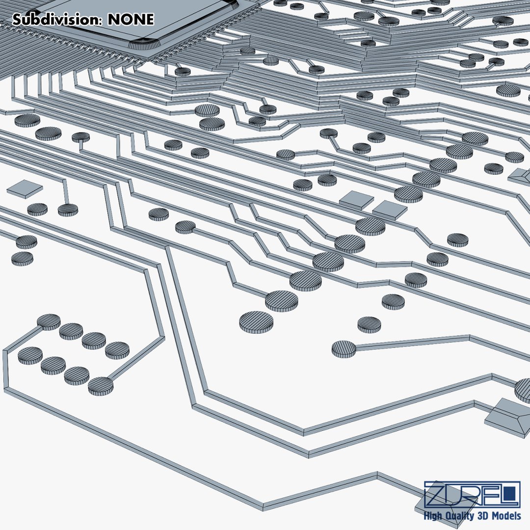 electronic circuit v 1 3d model