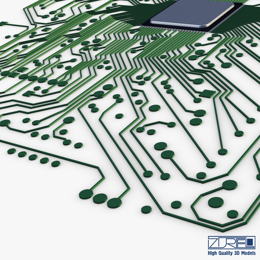 electronic circuit v 1 3d model