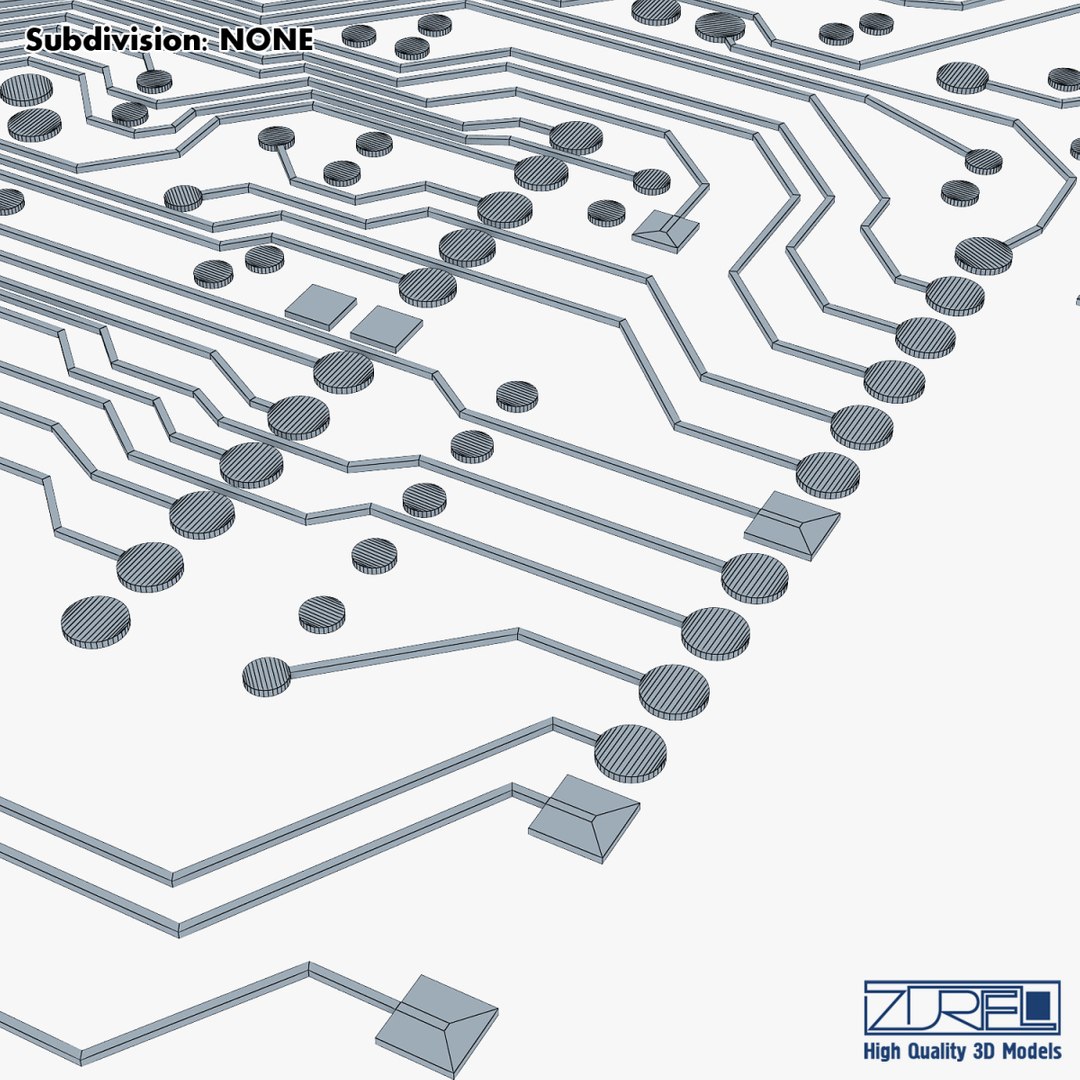 electronic circuit v 1 3d model