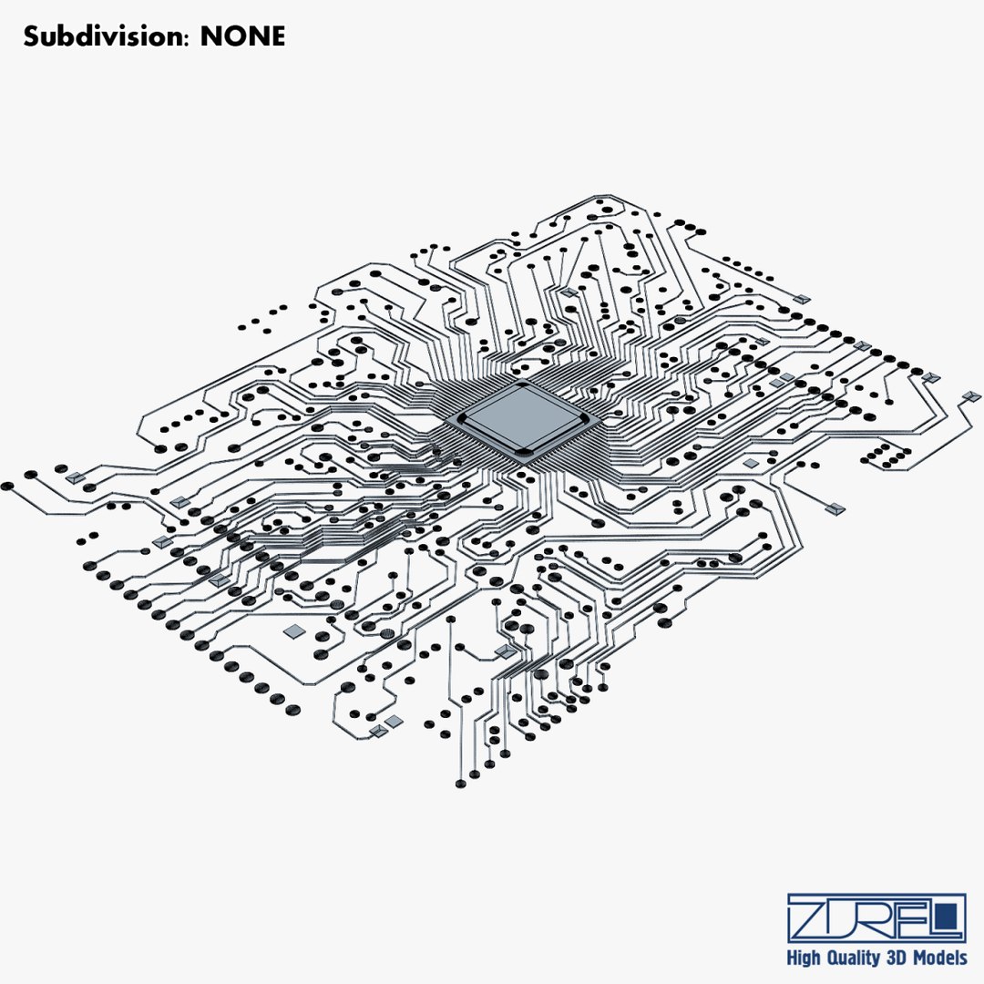 electronic circuit v 1 3d model