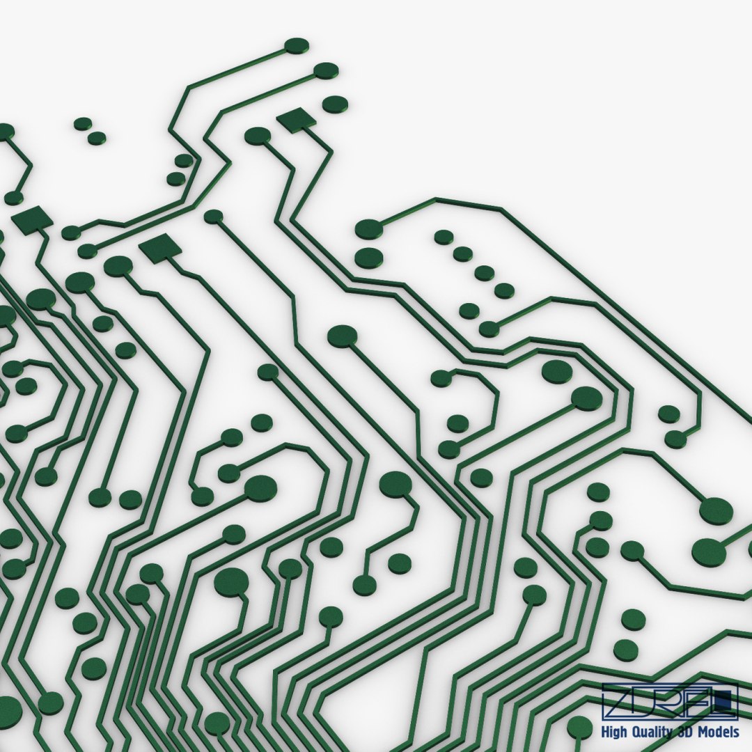 electronic circuit v 1 3d model
