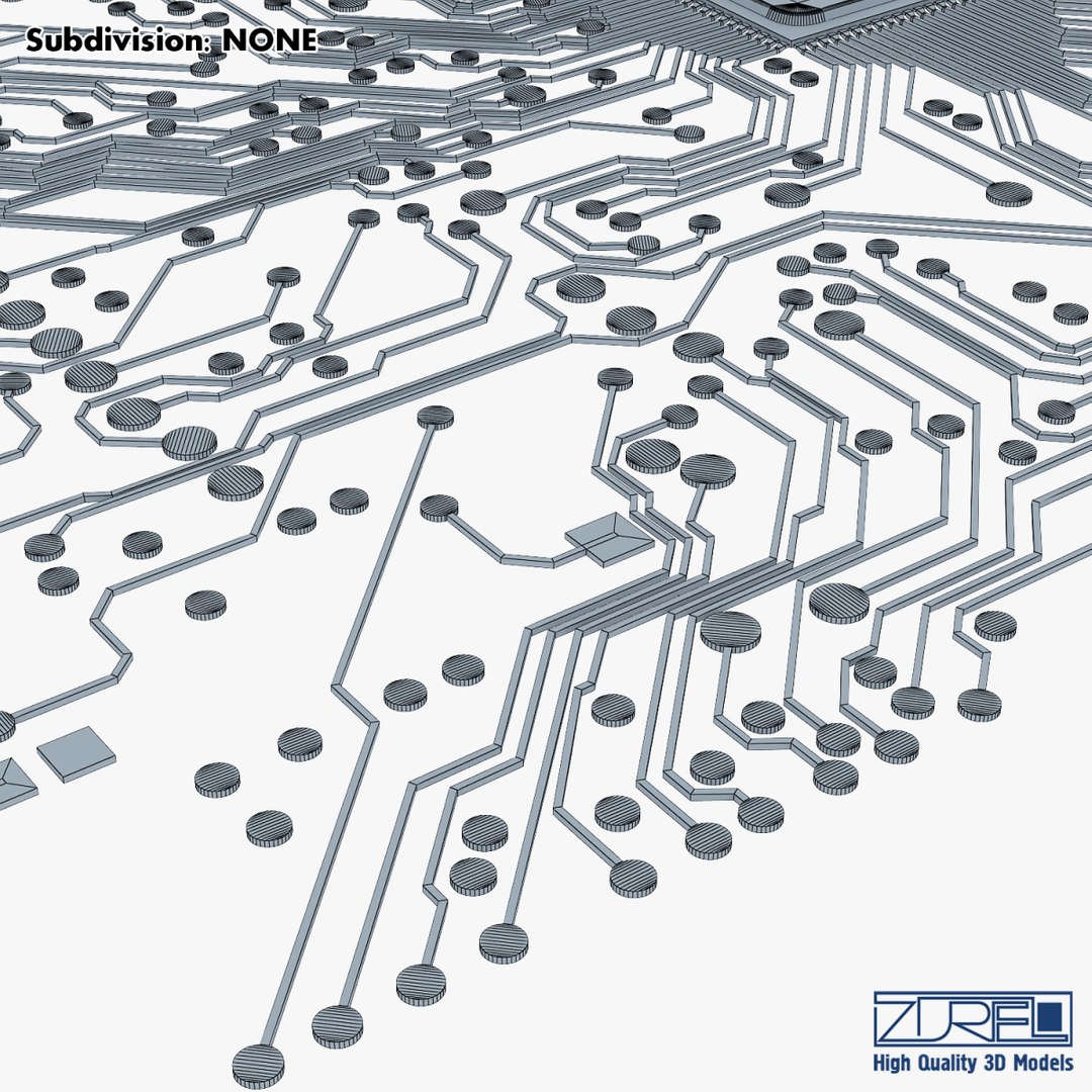electronic circuit v 1 3d model