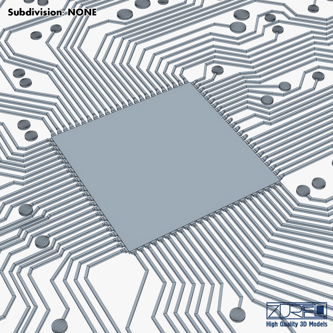 electronic circuit v 1 3d model